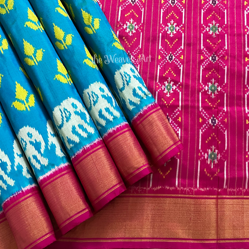 Pochampally Ikkat Silk Sarees | The Weaves Art Pochampally Ikat Sarees